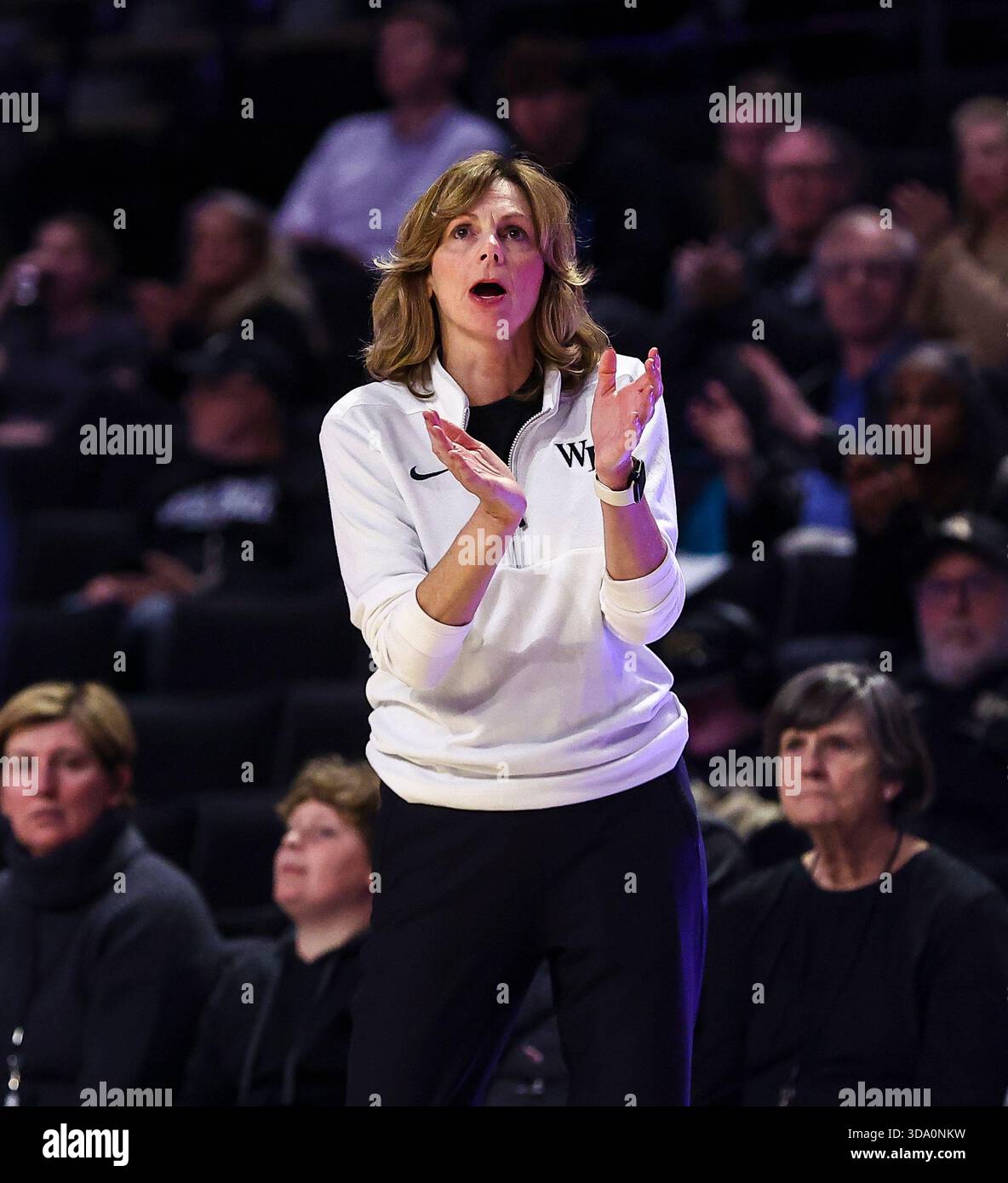 December 7, 2025: Megan Gebbia is the head women's basketball coach for ...