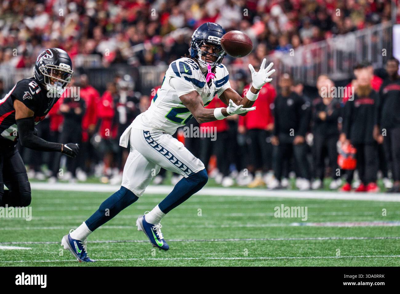 Seattle Seahawks wide receiver Rashid Shaheed (22) catches a pass ...