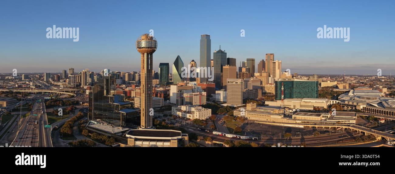 Aerial view of Dallas reveals a vast, vibrant metropolis, its skyline ...