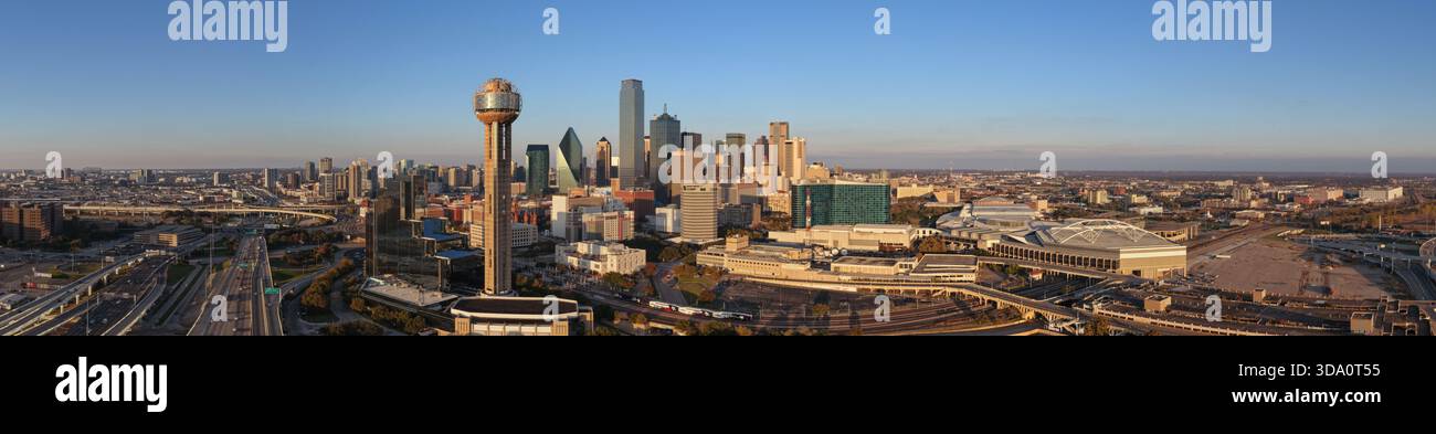 Aerial view of Dallas reveals a vast, vibrant metropolis, its skyline ...