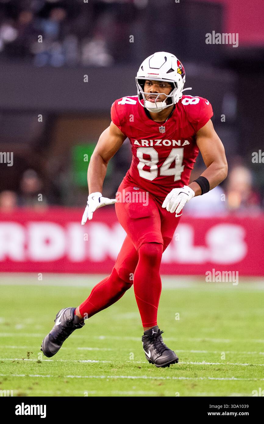 Arizona Cardinals tight end Elijah Higgins (84) runs during an NFL ...