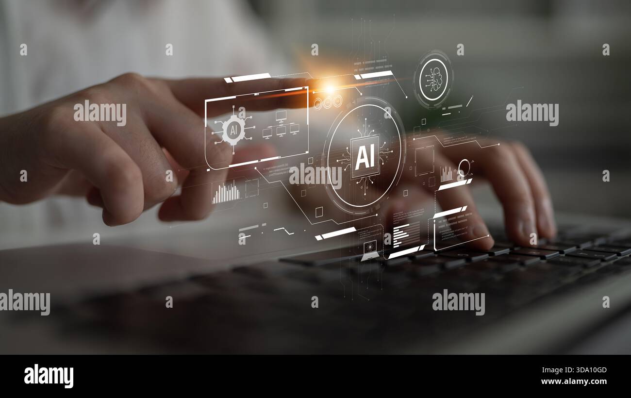 AI interface showing how artificial intelligence powers systems. AI ...