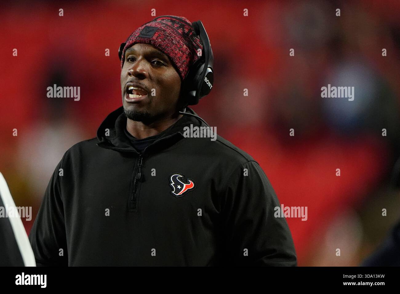 Houston Texans head coach Demeco Ryans watches from the sidelines ...