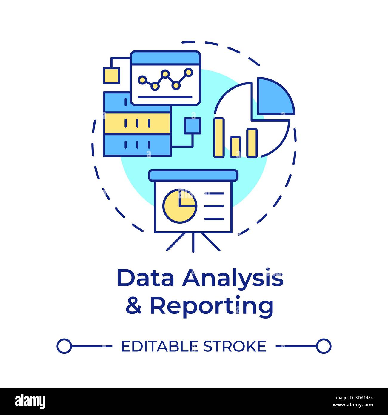 Analysis statistical data modern Cut Out Stock Images & Pictures - Alamy