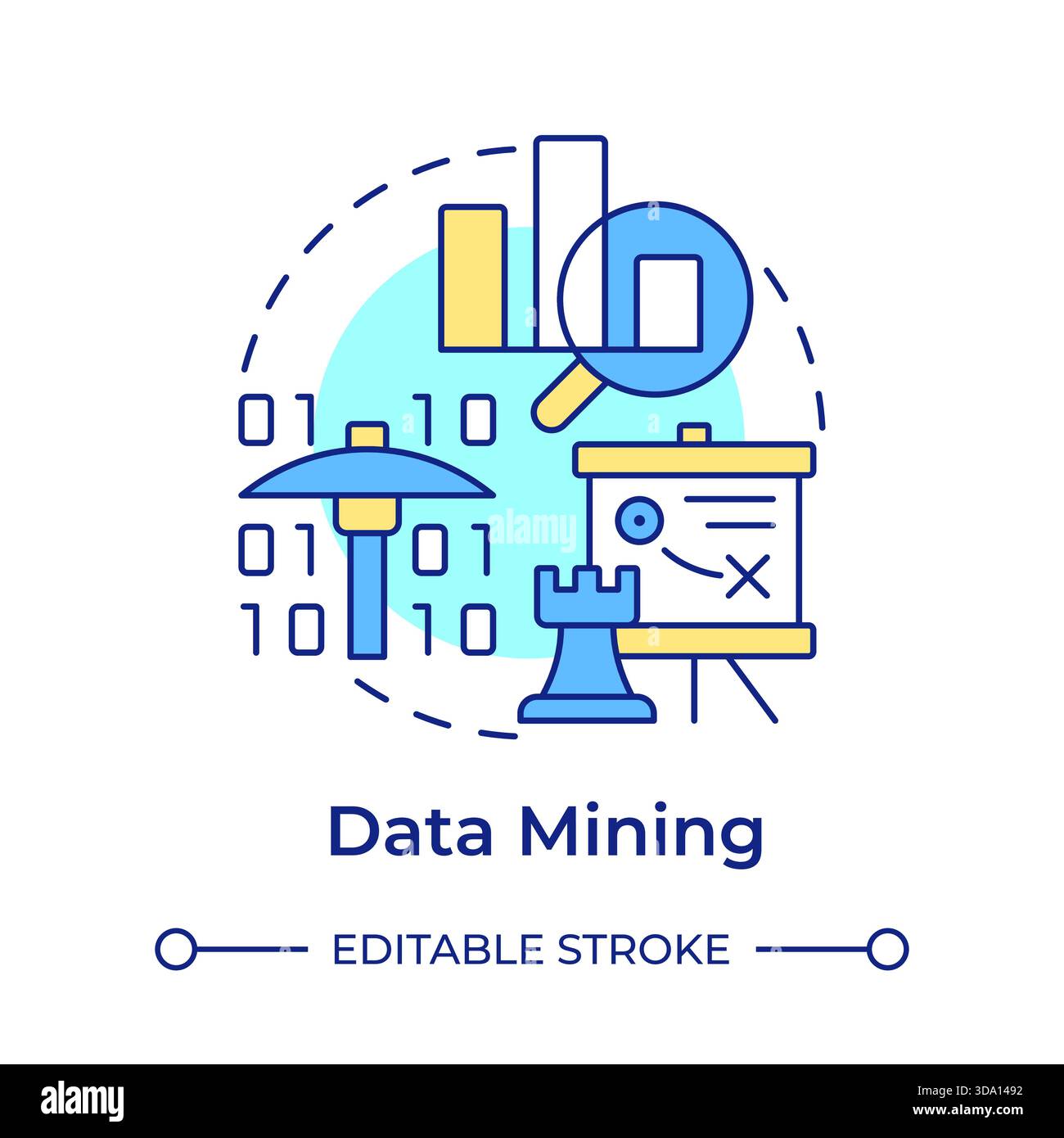 Data mining conceptual illustration Cut Out Stock Images & Pictures - Alamy