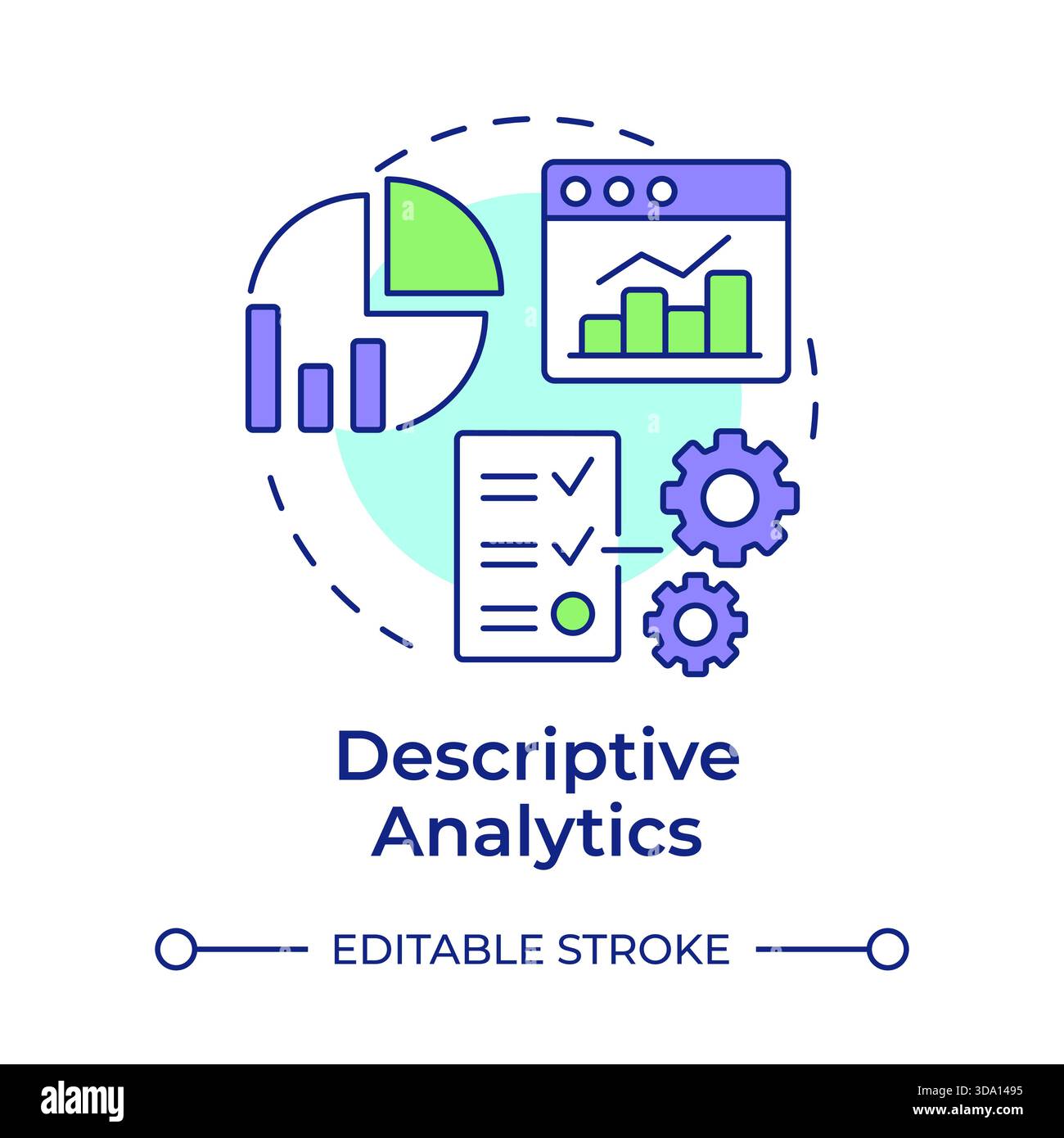 Descriptive analysis icon hi-res stock photography and images - Alamy