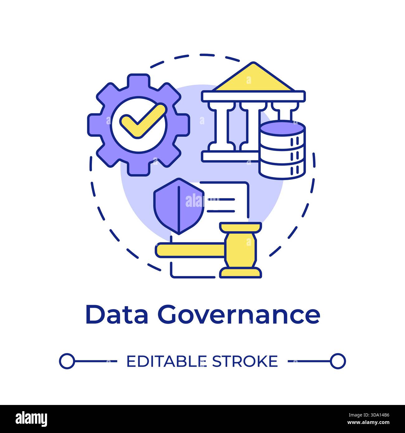 Data governance multi color concept icon Stock Vector Image & Art - Alamy