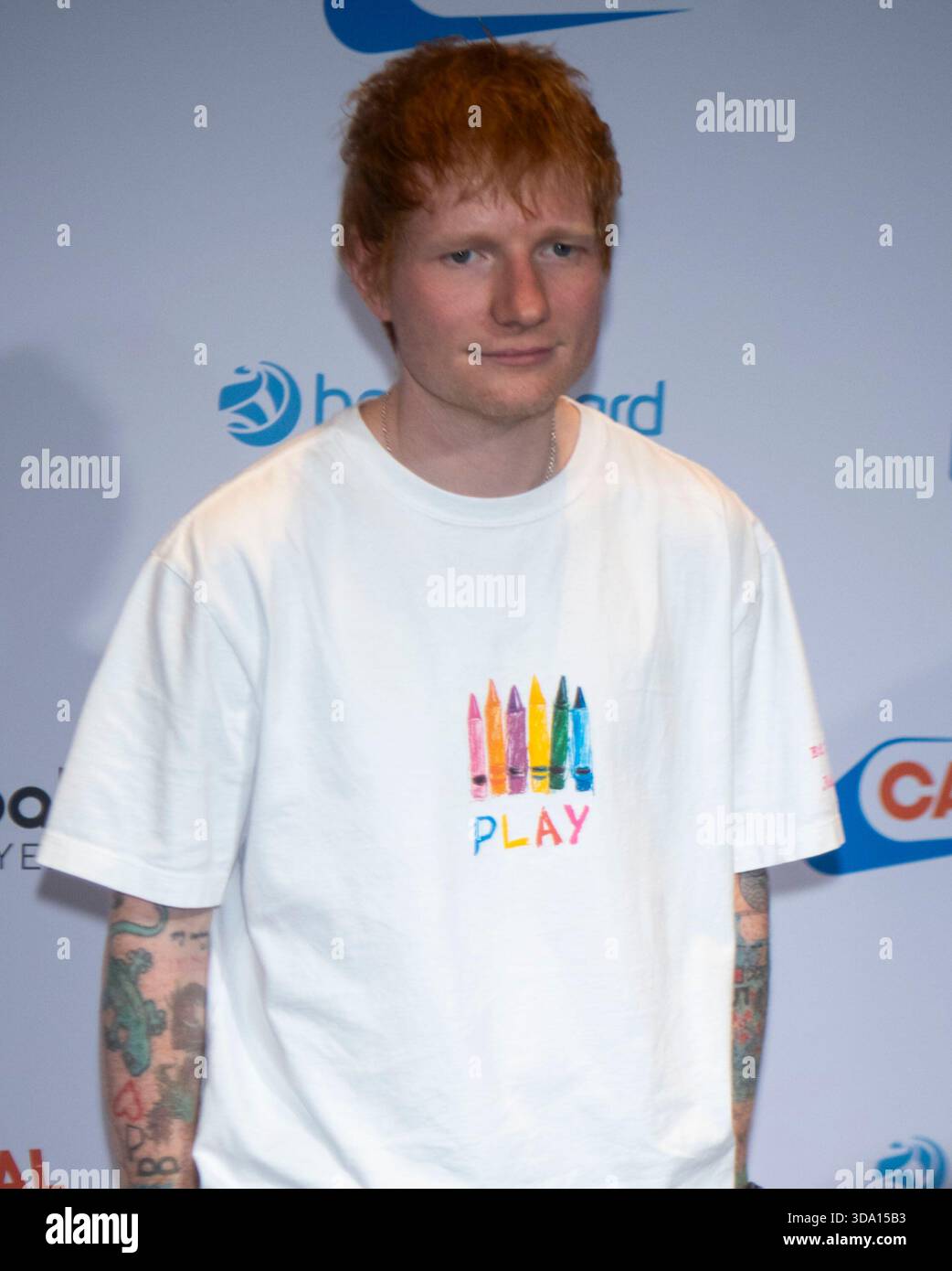 Ed Sheeran attendsthe Capital's Jingle Bell Ball at The O2 Arena on ...