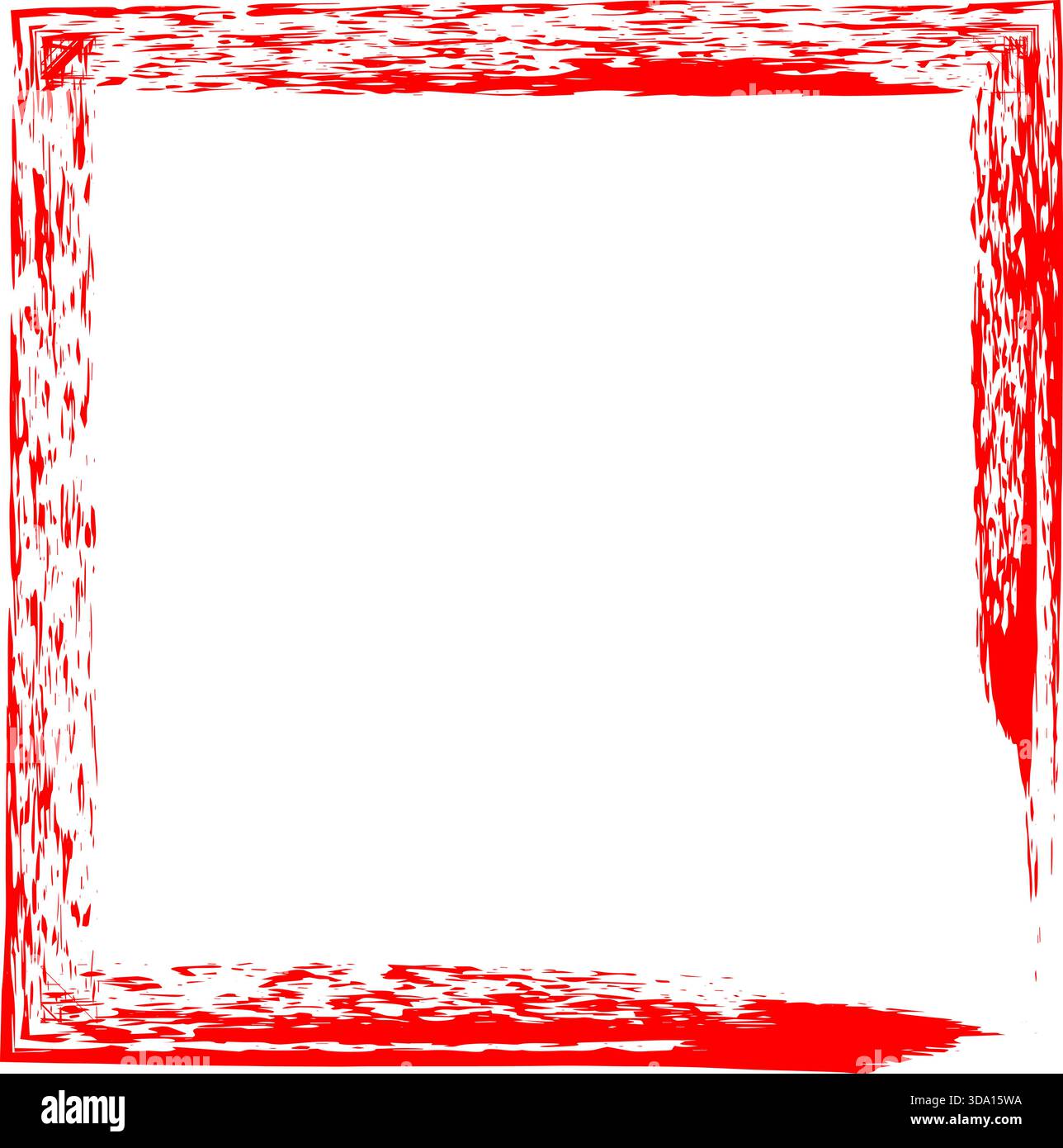 Rough vector Painted Rectangle Outline Border for Grunge Art Design ...
