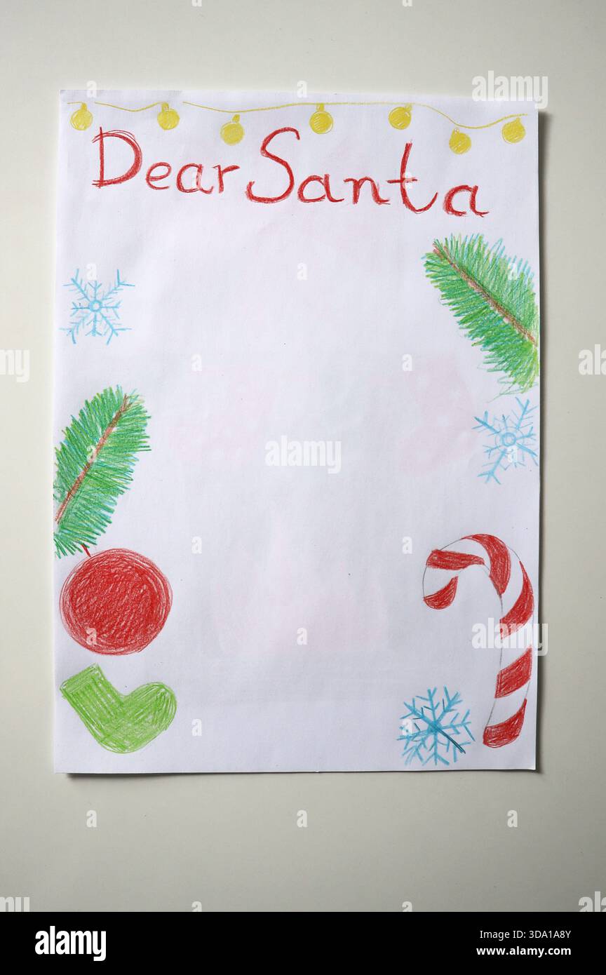 Dear santa letter childrens hi-res stock photography and images - Alamy