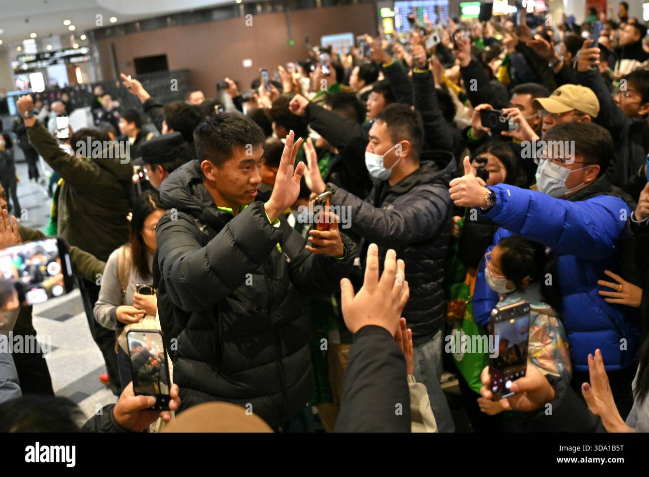 Beijing guoan team arrives at beijing daxing international airport hi ...
