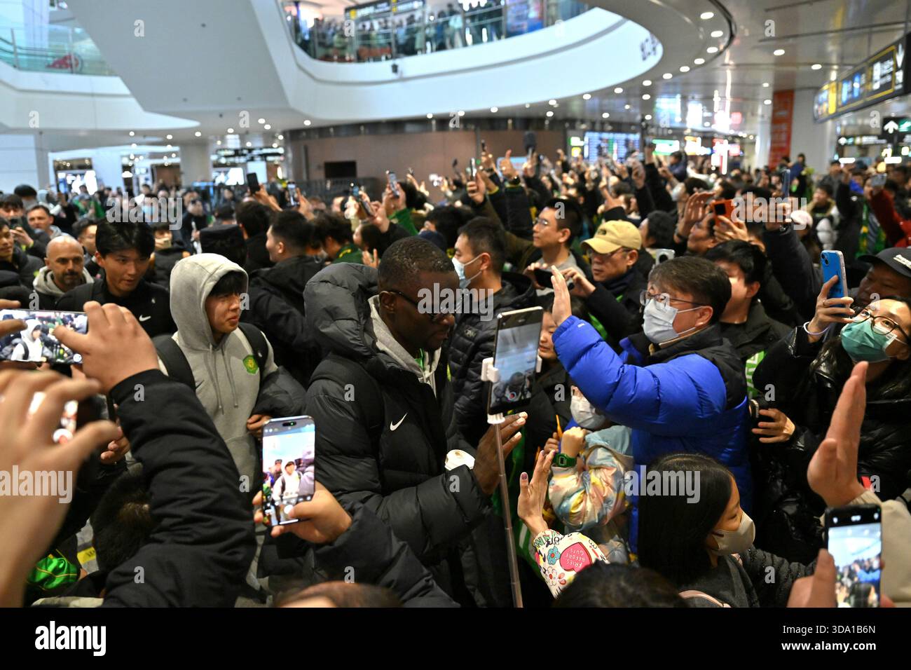 Beijing guoan team arrives at beijing daxing international airport hi ...