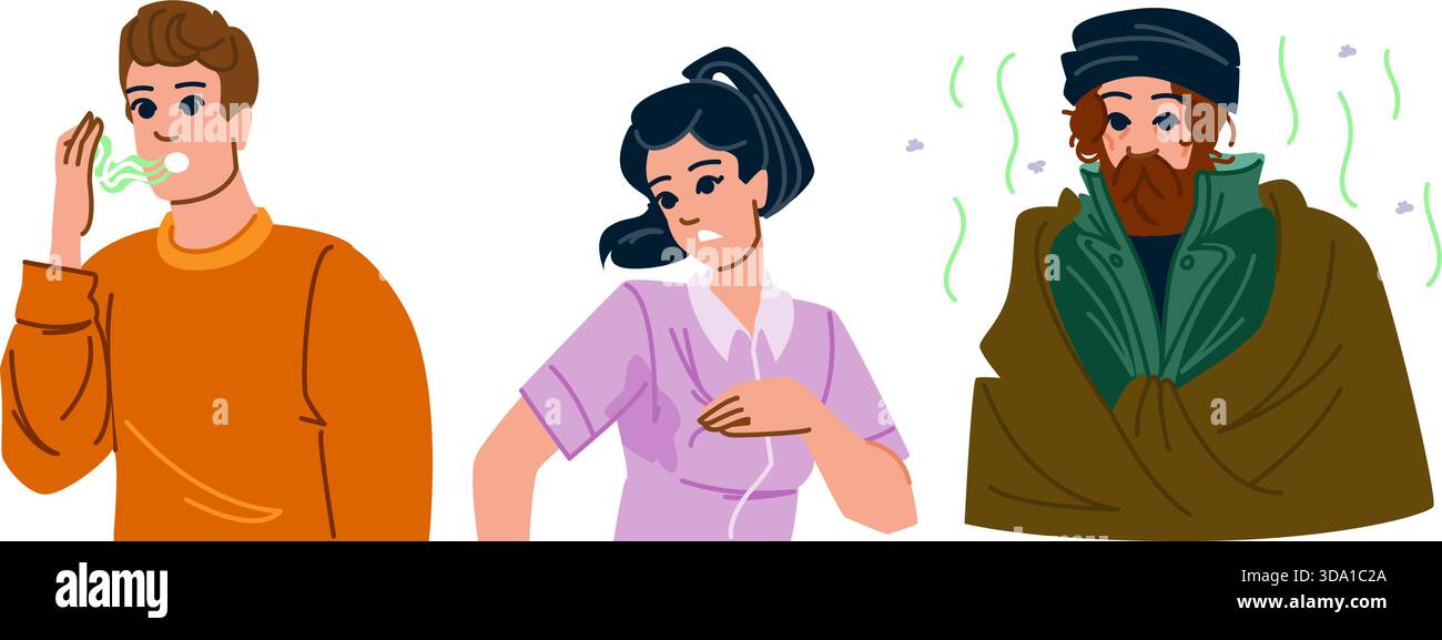 People having bad breath, body odor, and smelling unpleasant Stock ...