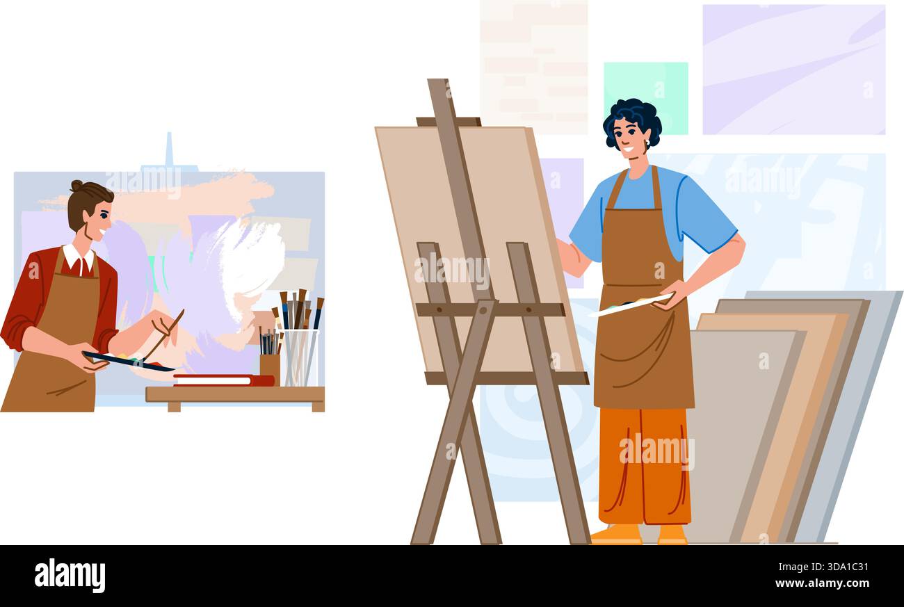 The artists technique Stock Vector Images - Alamy