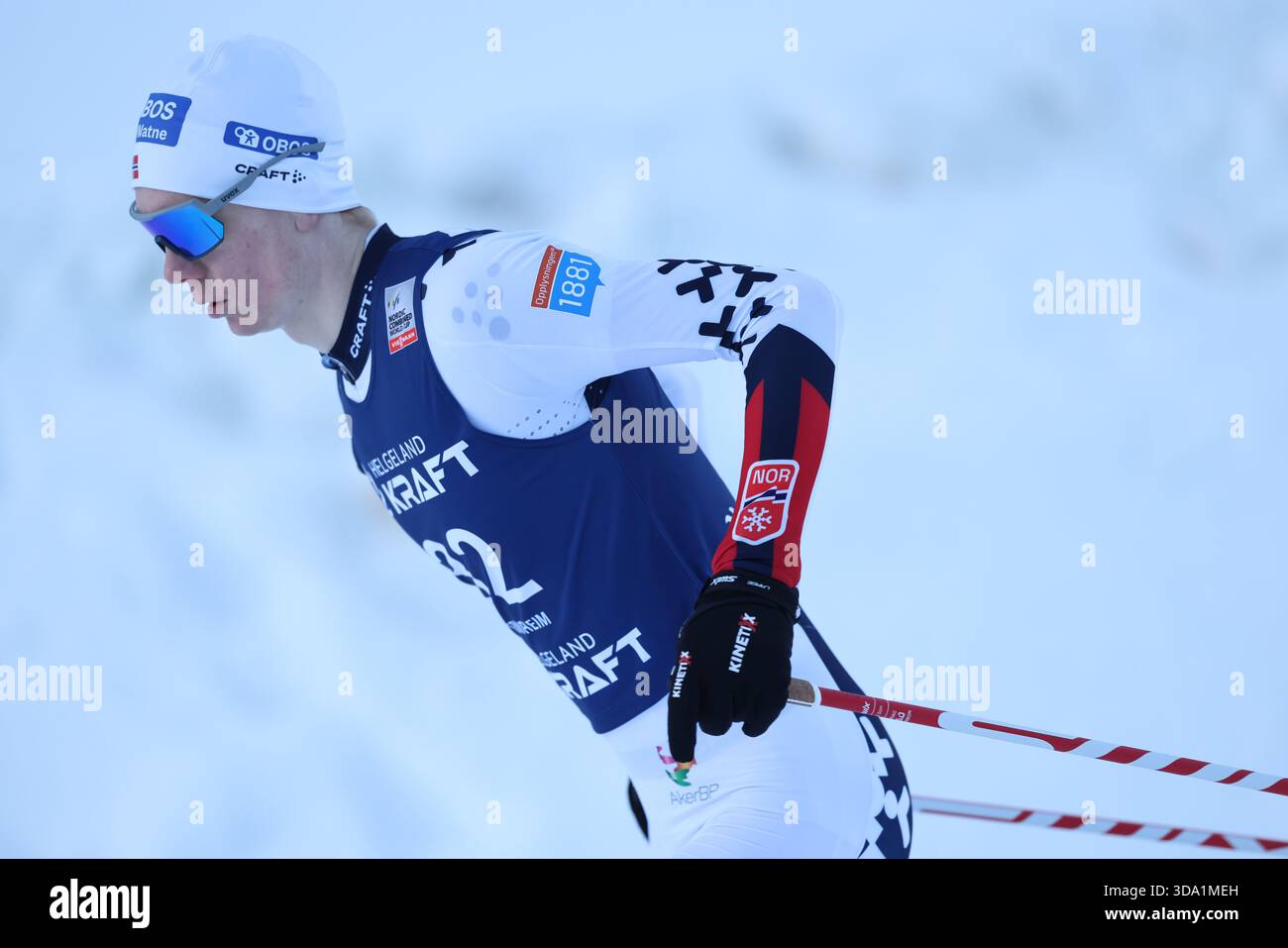 Trondheim 20251207. Einar Lurås Oftebro in action during the Granåsen ...