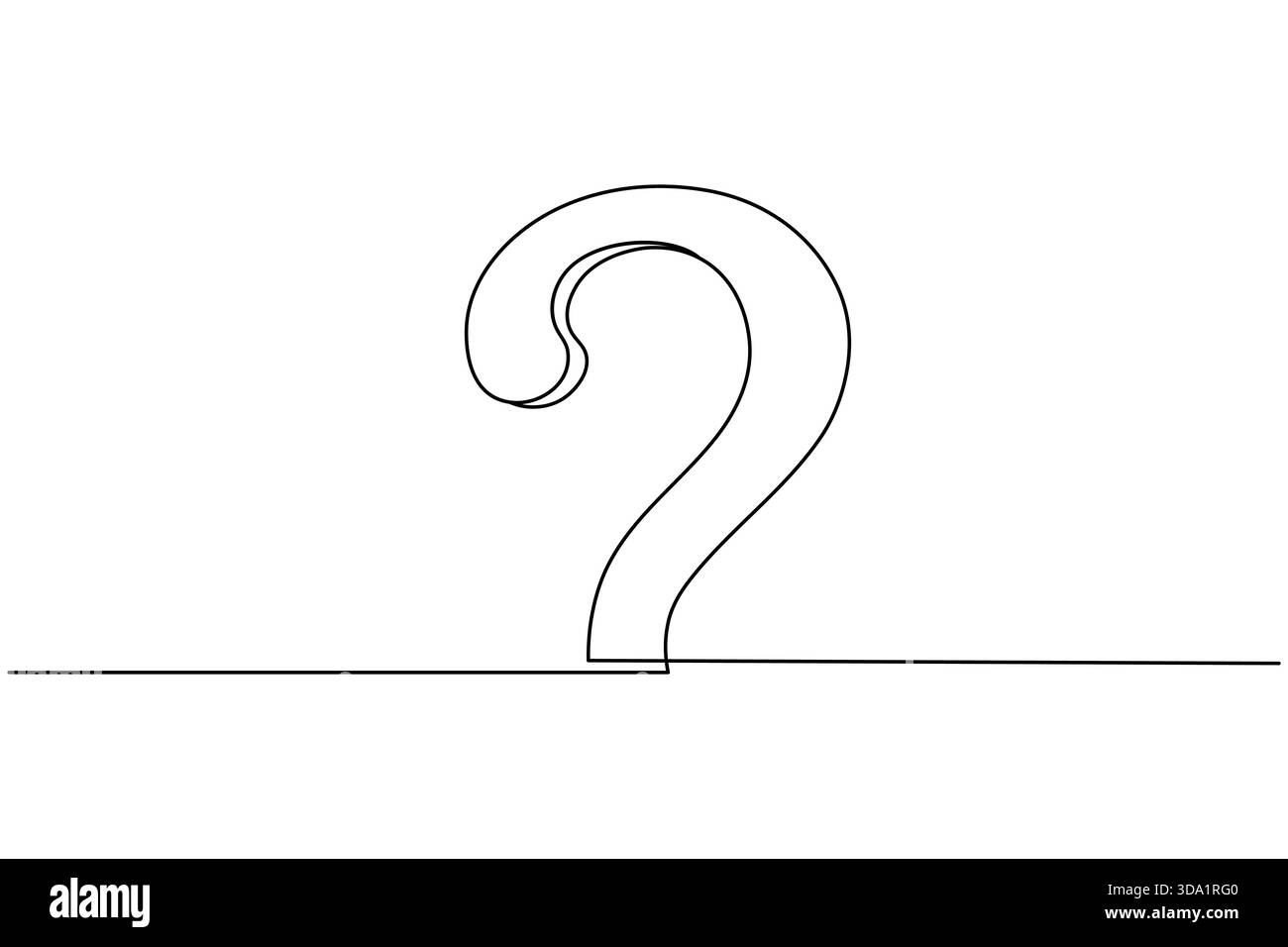 Hand holding question mark continuous one line minimalist illustration ...