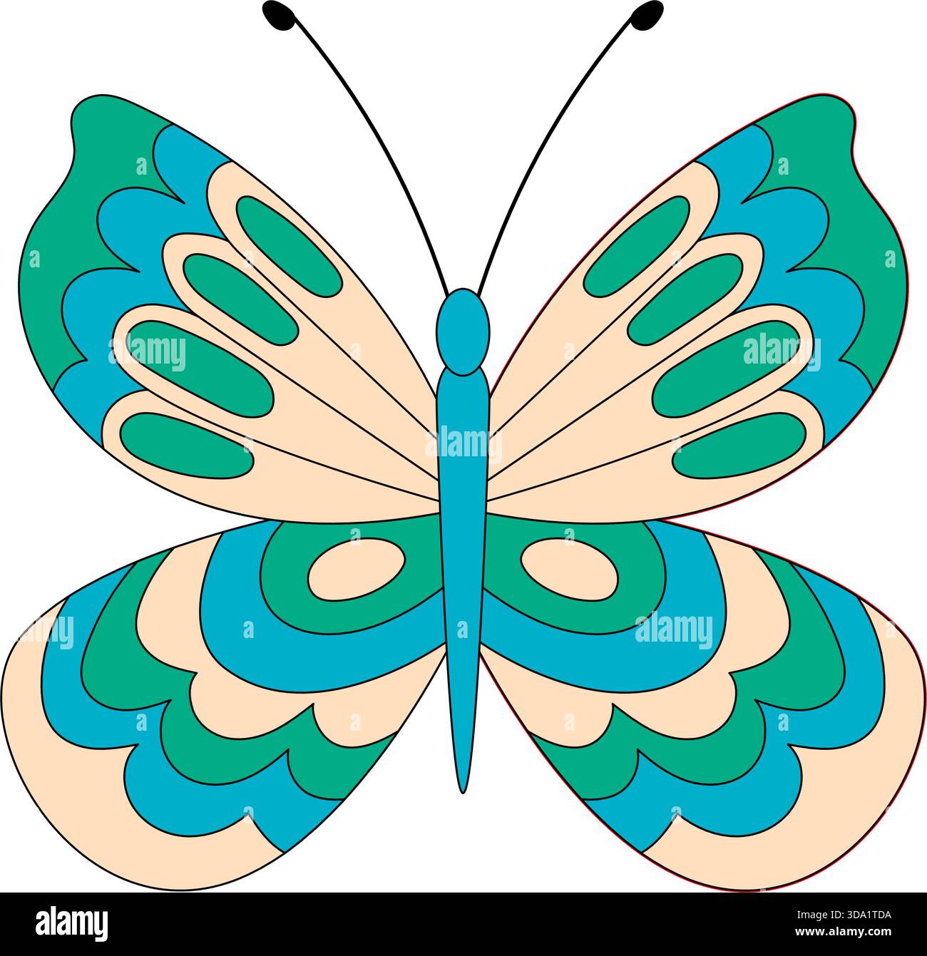 Butterfly shape in rainbow Stock Vector Images - Alamy