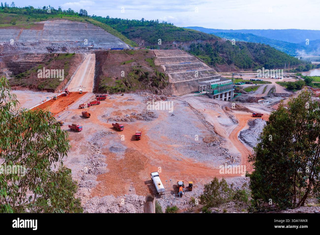 Rwanda, Kigali. Rwanda's hydro-power plant under construction in ...