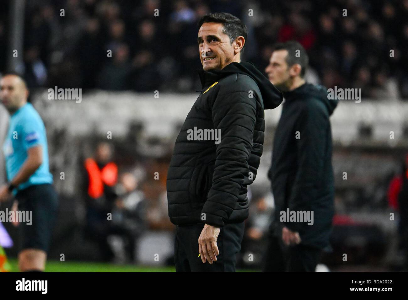 December 7, 2025, Thessaloniki, Greece: Aris' coach Manolo Jimenez ...