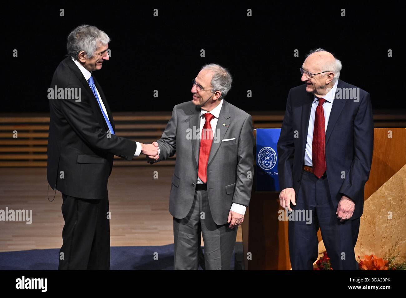 Nobel laureates in physics John M. Martinis, from left, Michel H ...