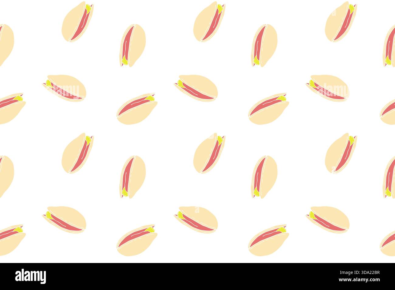 Pistachio pattern, healthy food nuts and seeds doodle. Packaging ...