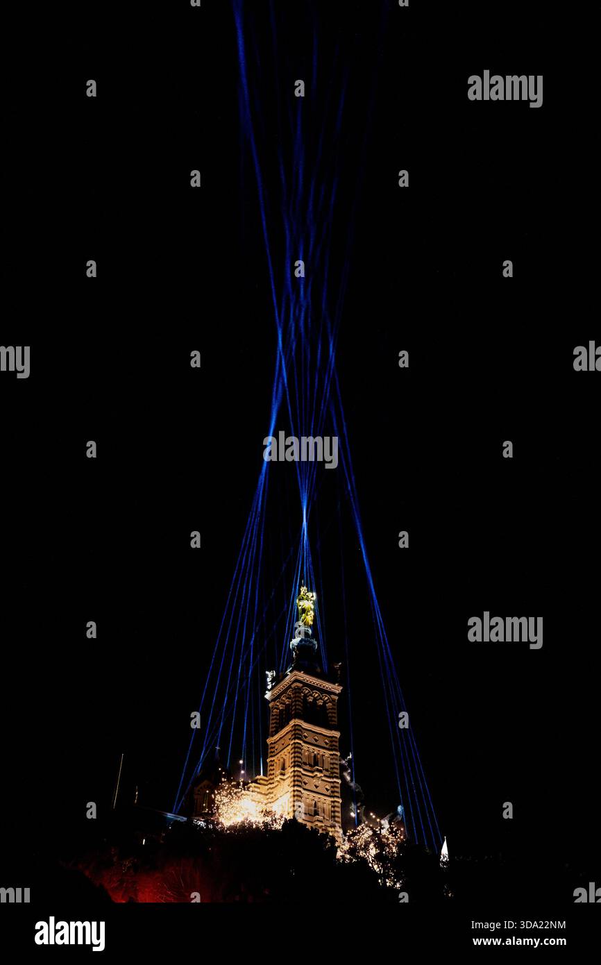 A sound and light show staged by DJ Michaël Canitrot during the ...