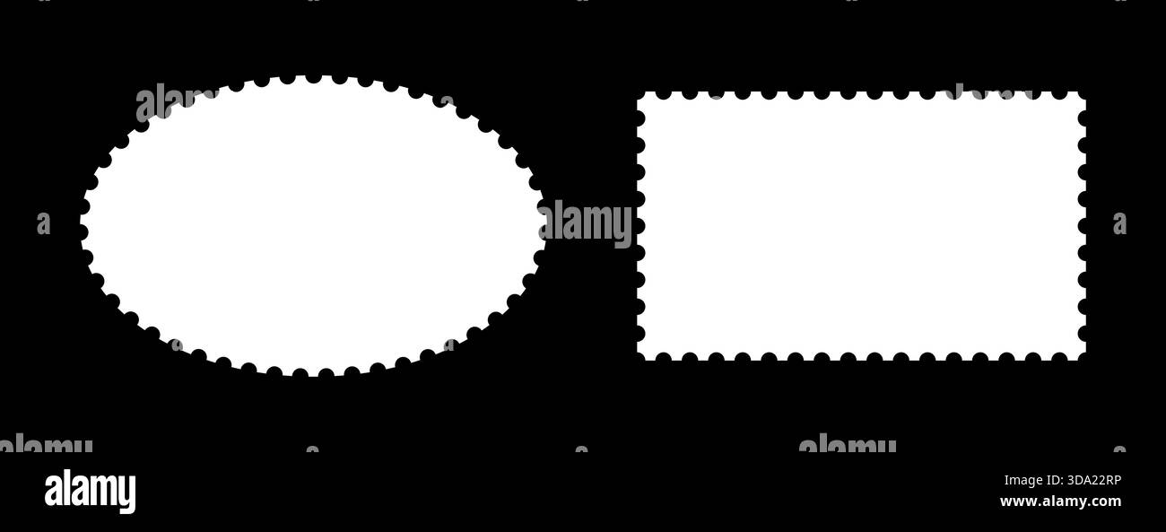 Backdrops for postcards, letters, empty borders. Postage stamp template ...