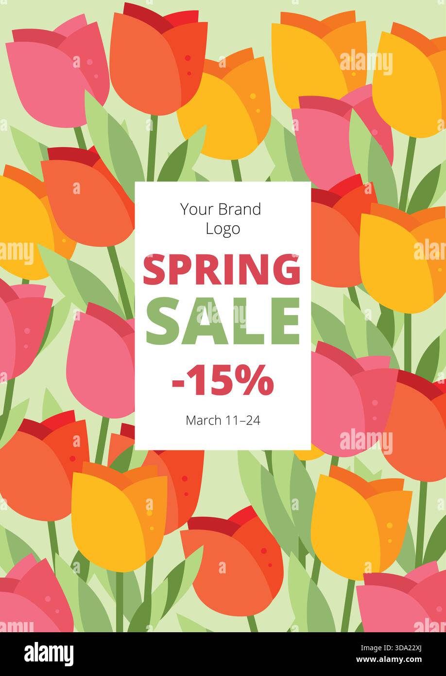 Tulips flowers design Stock Vector Images - Alamy