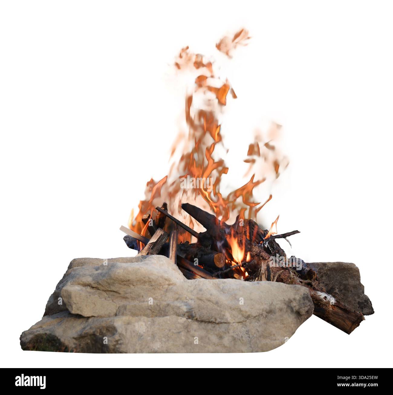 Tourist campfire outdoor bonfire Cut Out Stock Images & Pictures - Alamy