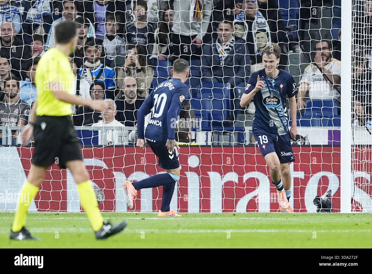 Williot Swedberg of RC Celta de Vigo celebrates a goal during the ...