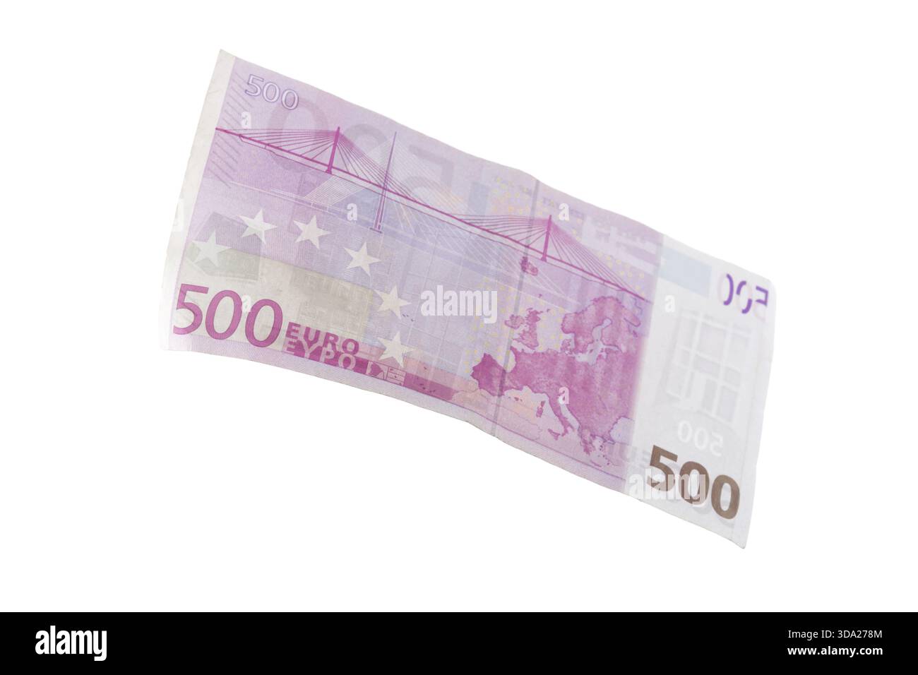 High denomination euro banknote floating in the air Stock Photo - Alamy