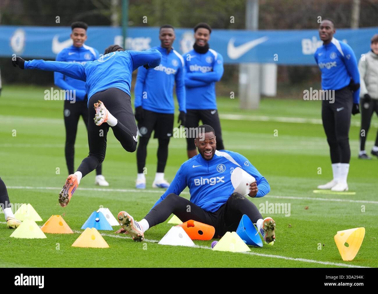 Chelsea's Tosin Adarabioyo during a training session at Cobham Training ...