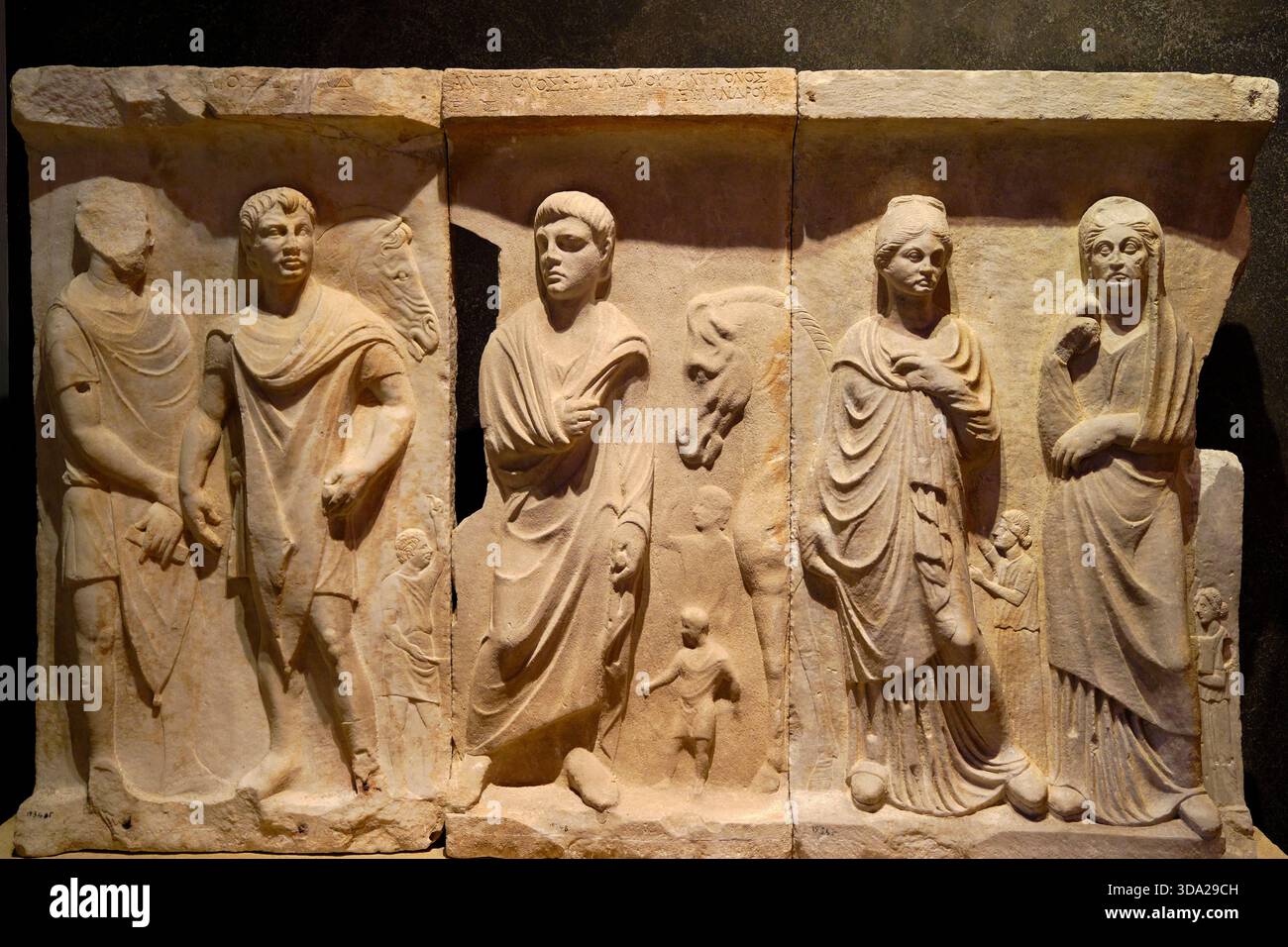 Greece, Macedonia, Thessaloniki, archaeological museum, relief slabs ...