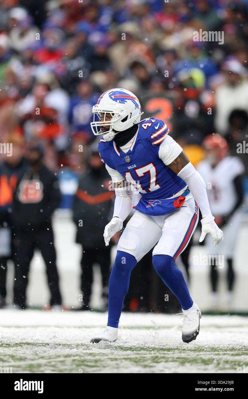 Buffalo Bills Christian Benford (47) in action during an NFL football ...