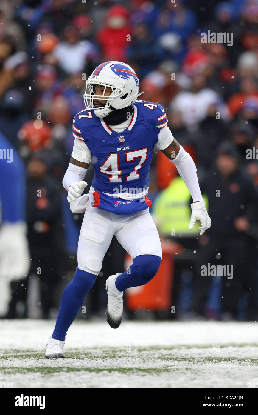 Buffalo Bills Christian Benford (47) in action during an NFL football ...
