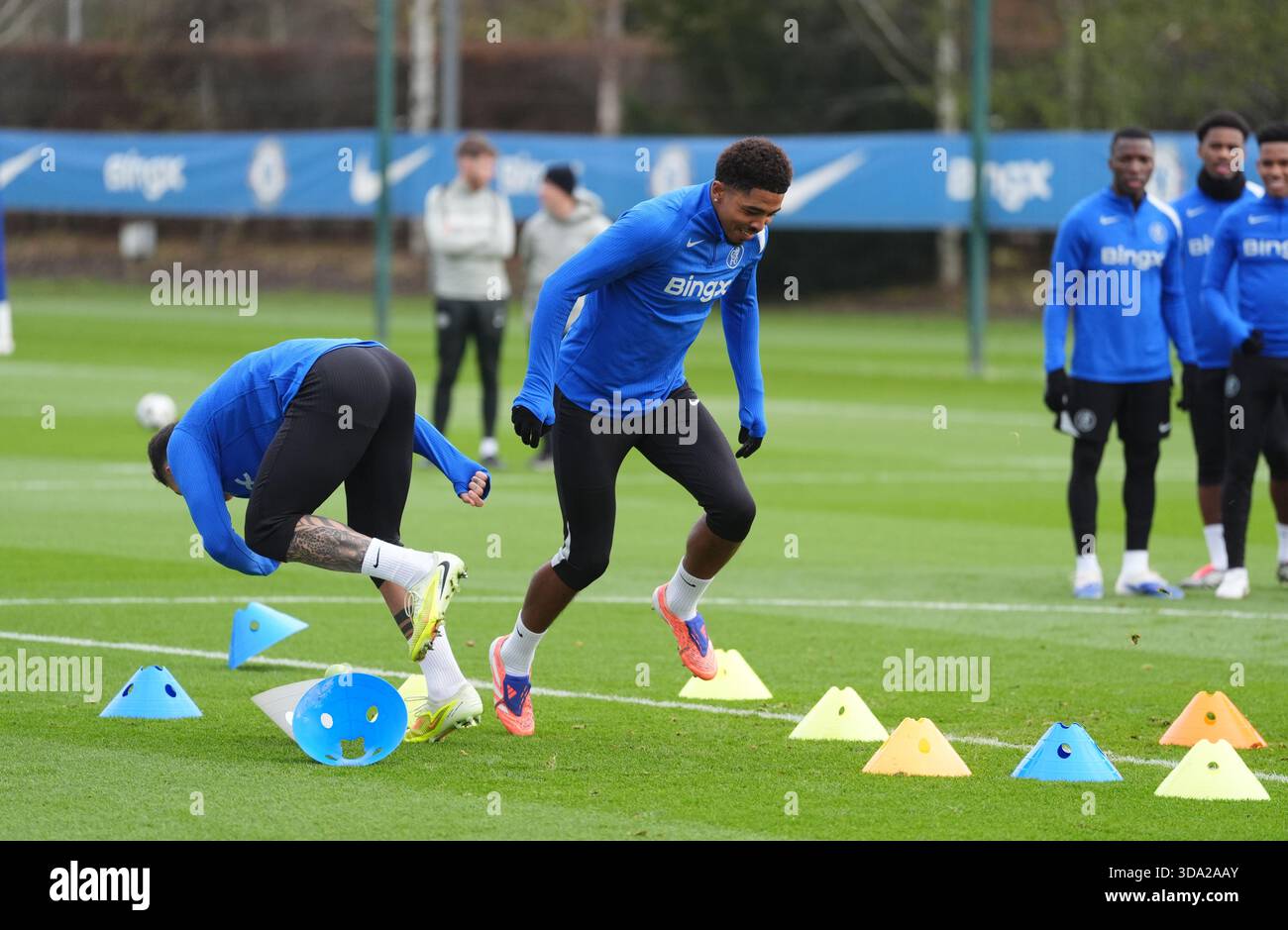 Chelsea's Wesley Fofana during a training session at Cobham Training ...