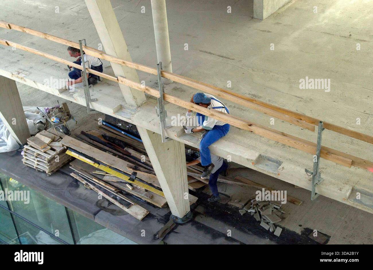 concrete engineering or concrete construction, building architecture in the industry concrete ...