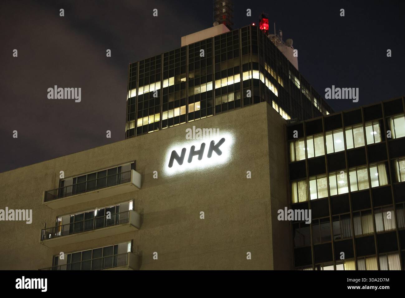A photo shows the Japan Broadcasting Corporation (NHK) in Shibuya Ward, Tokyo, on December 8 ...