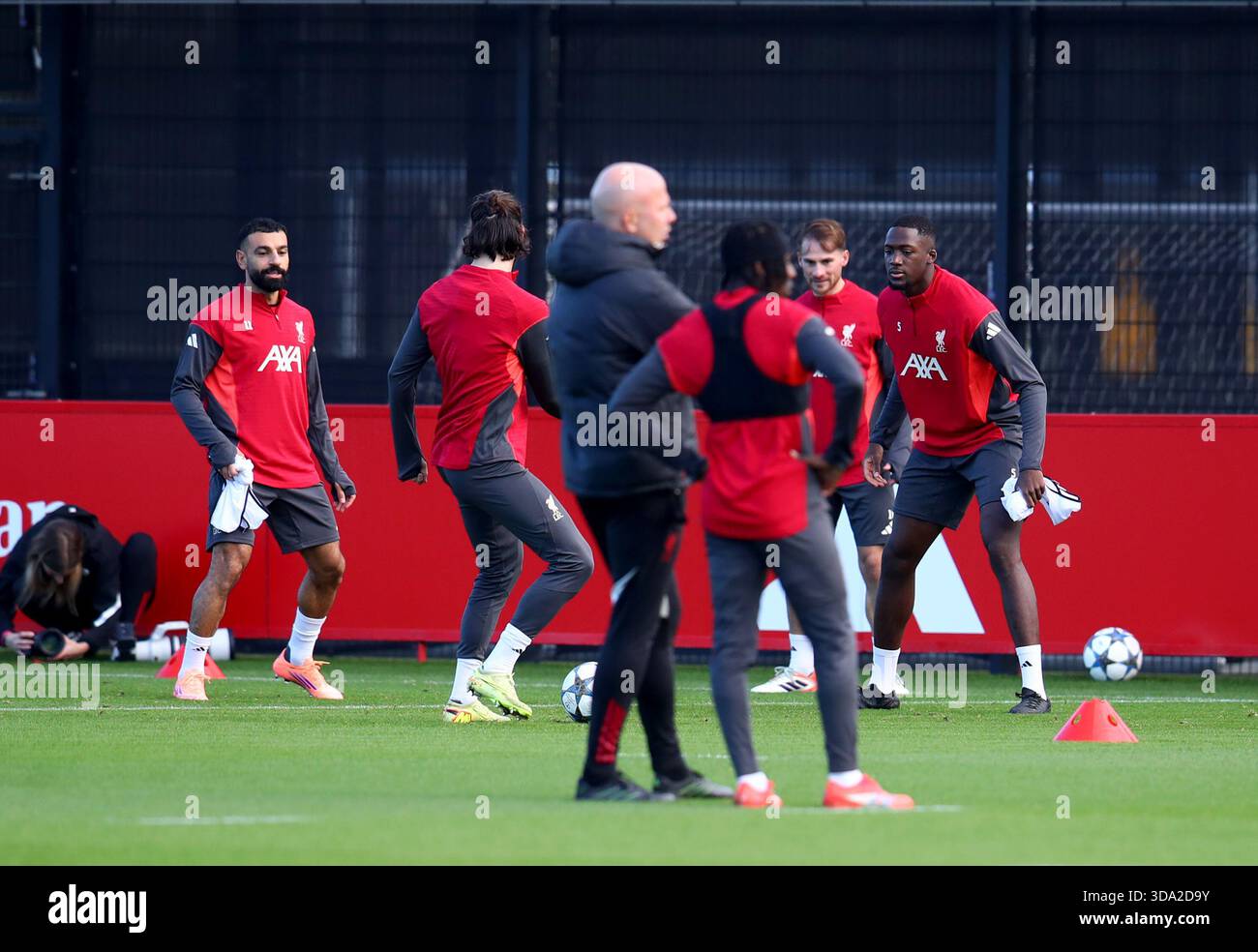 Liverpool's Mohamed Salah and Liverpool manager Arne Slot during a ...