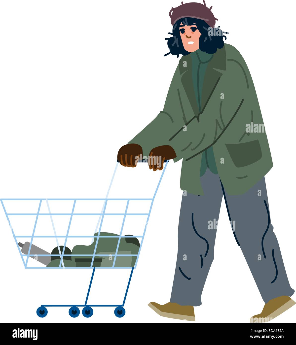 Homeless walking Stock Vector Images - Alamy