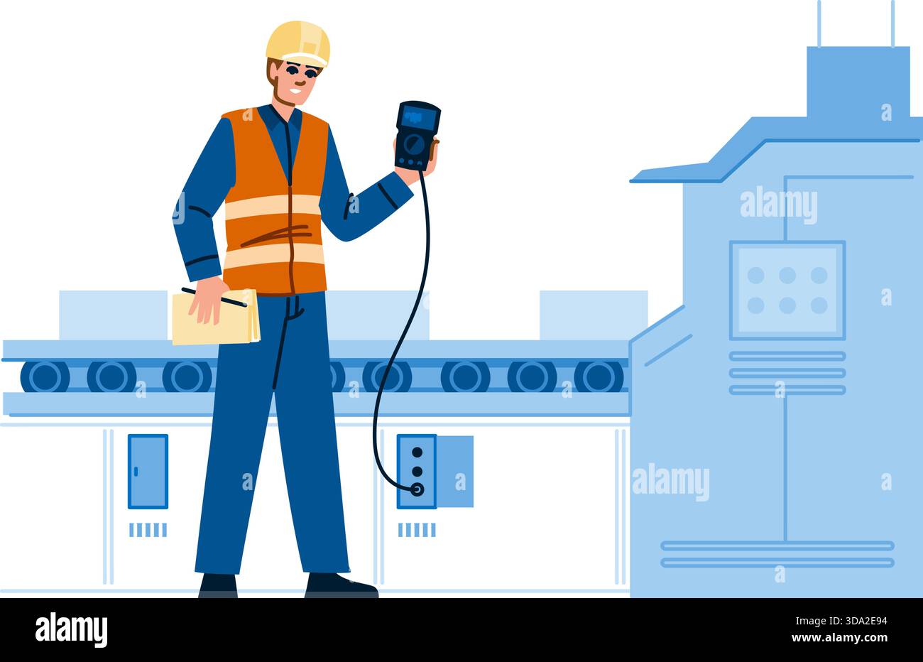 Factory machinery engineer digital Stock Vector Images - Alamy