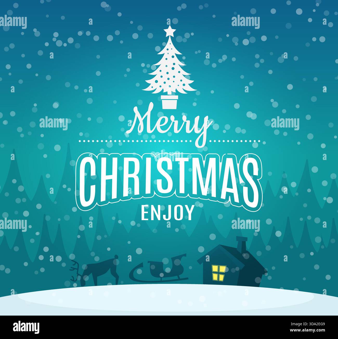 Christmas placard. poster invitation to new year and christmas party celebration original ...