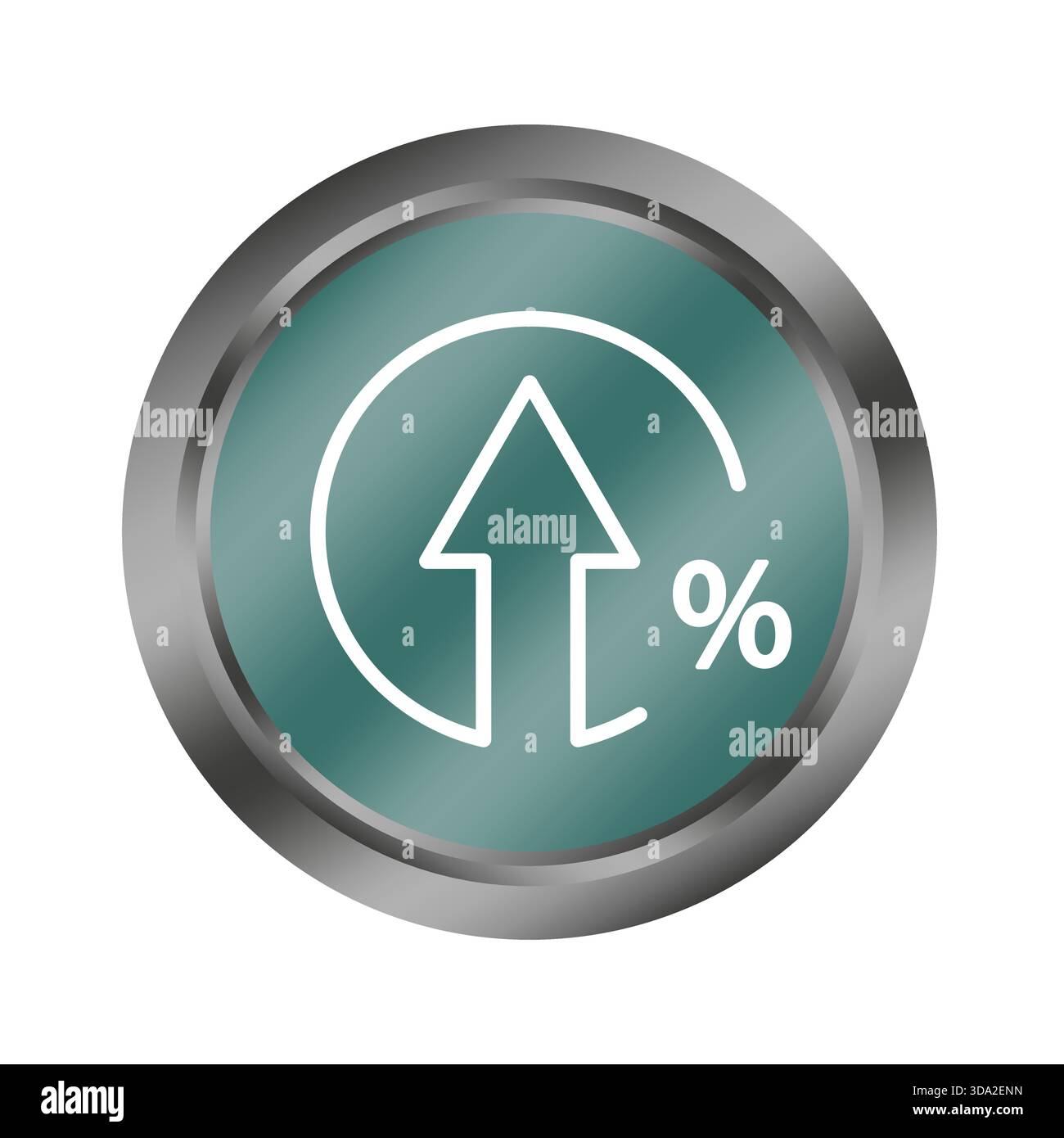 Percentage increase icon. Success rate symbol. Up arrow Vector. Mint ...