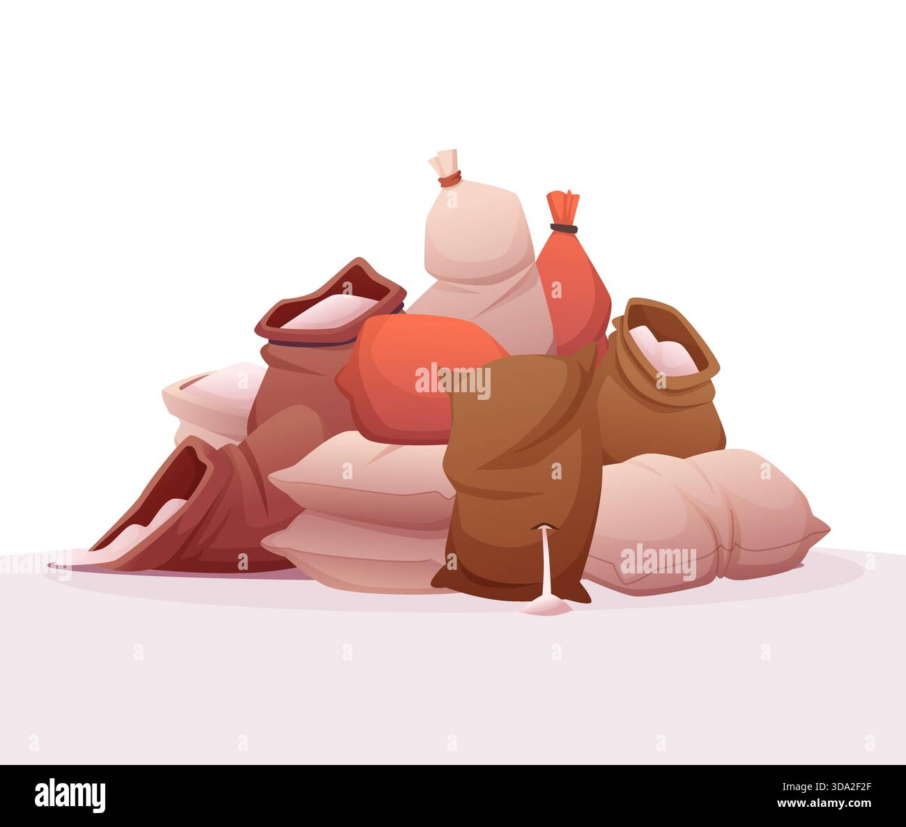 Bags flour open hi-res stock photography and images - Alamy