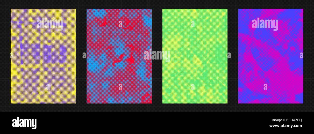 Urban punk street art paper halftone texture grunge overlay and ...