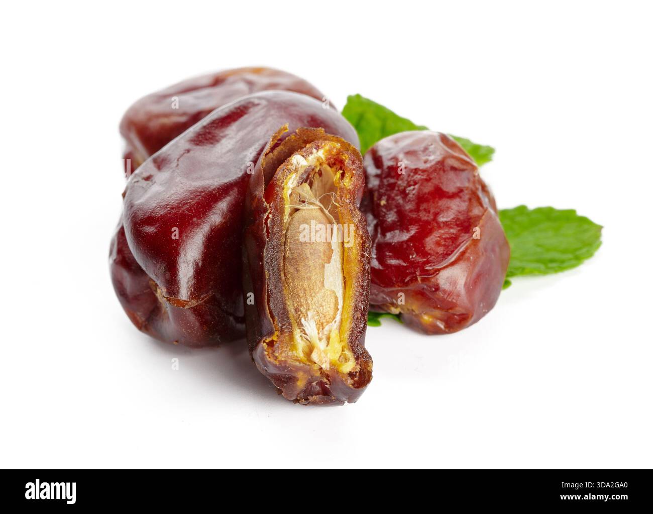 Fresh dates on a clean background ready for cooking and snacking in ...