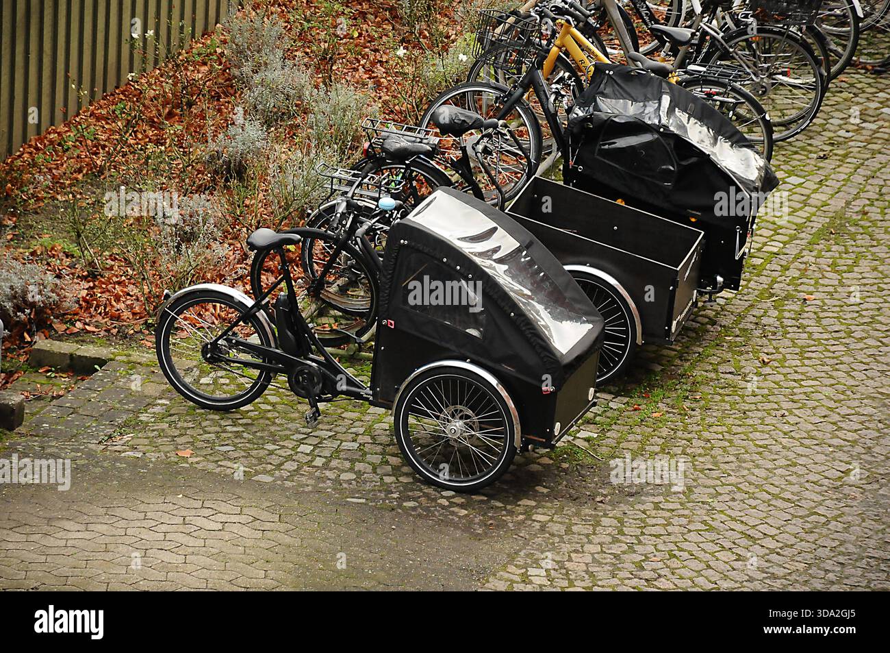 Copenhagen/ Denmark/8 december 2025 /cargo bIkes in sanish capital ...