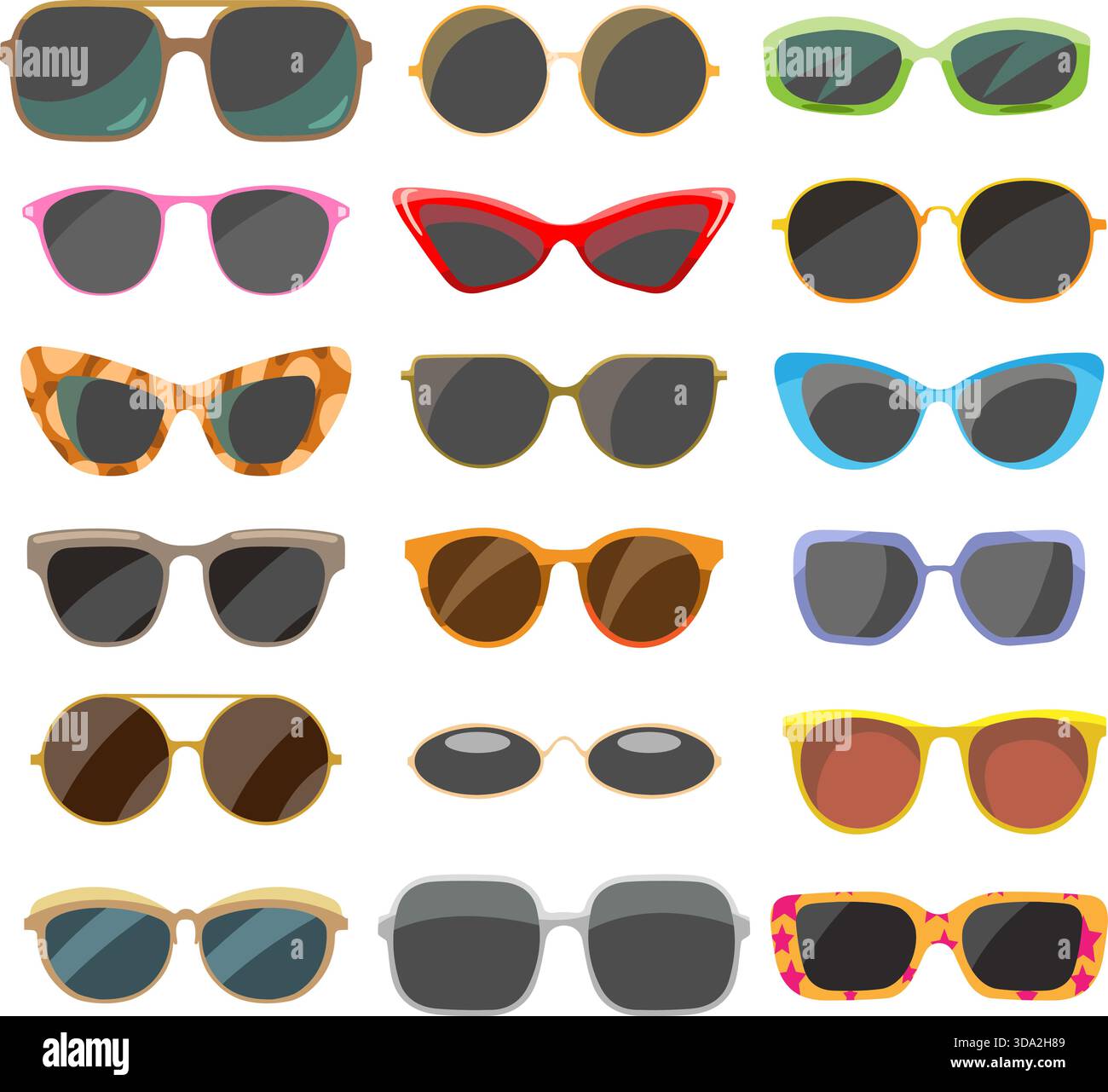 Cartoon glasses icons Stock Vector Image & Art - Alamy