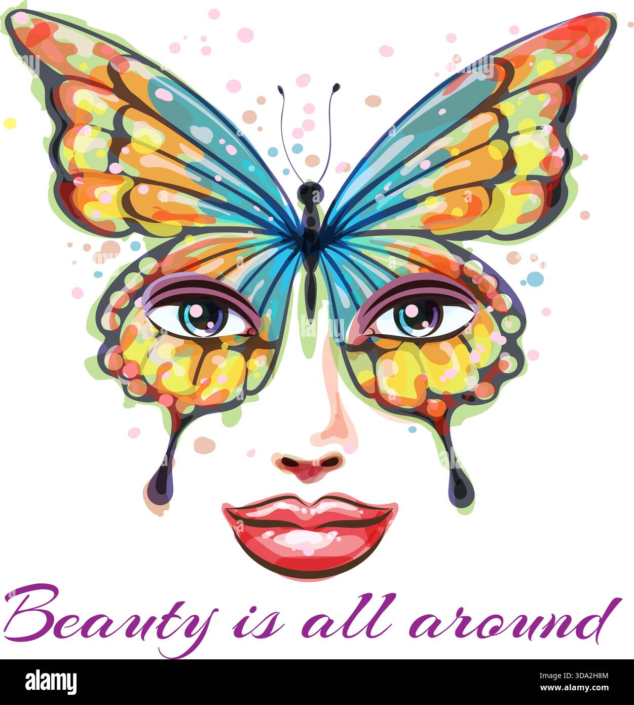 Face girl in carnival Cut Out Stock Images & Pictures - Alamy