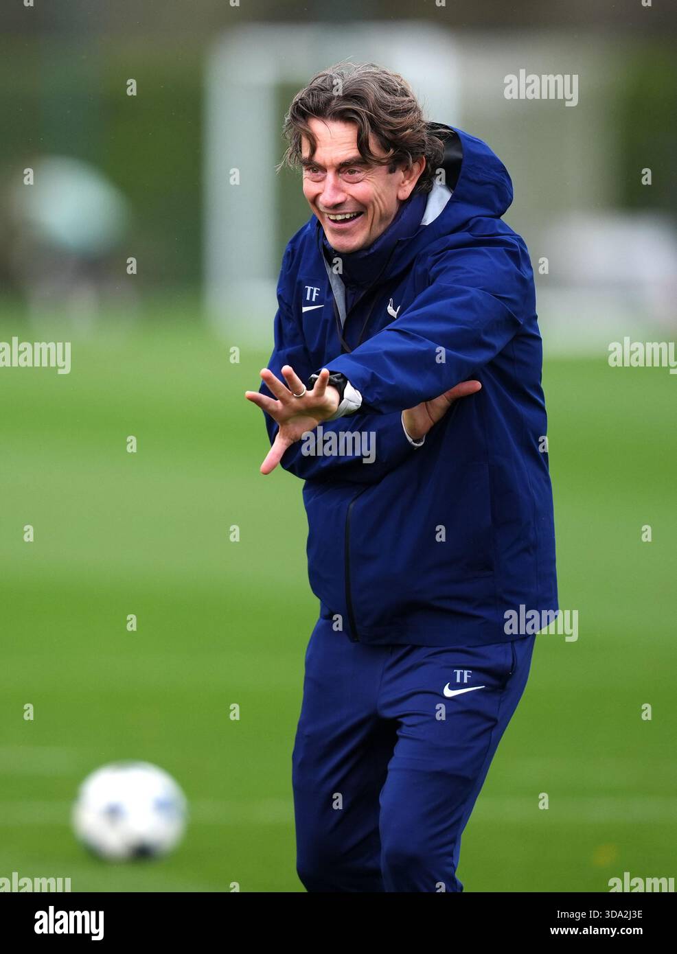 Tottenham Hotspur manager Thomas Frank during a training session at the ...